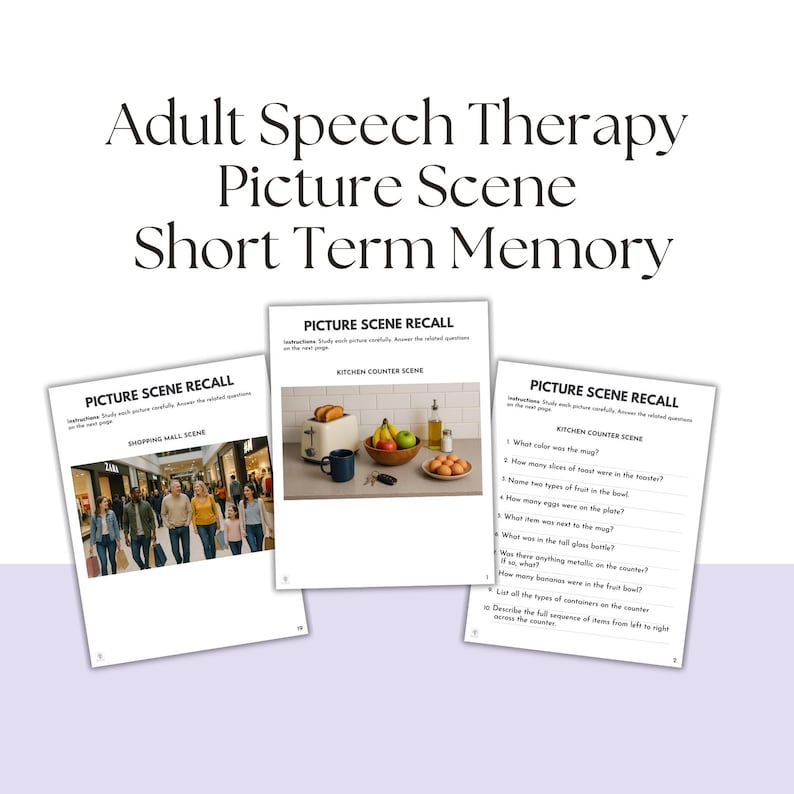 Cognitive Skills: Picture Scene Short-term Memory Task for Adult Speech ...