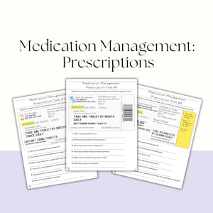 Functional Skills: Medication Management, Reading Prescriptions - Etsy