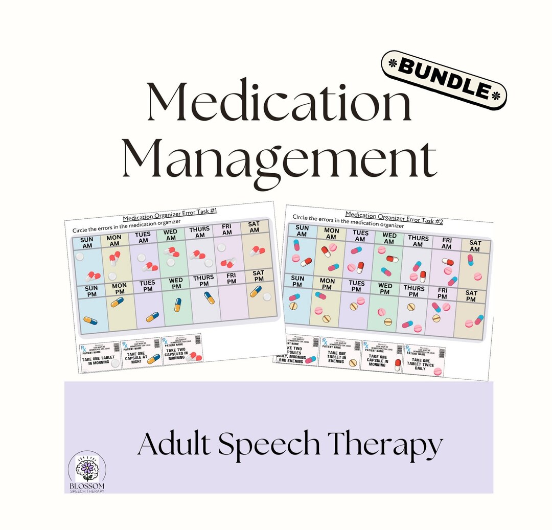 Functional Skills: Medication Organizer Bundle - Etsy