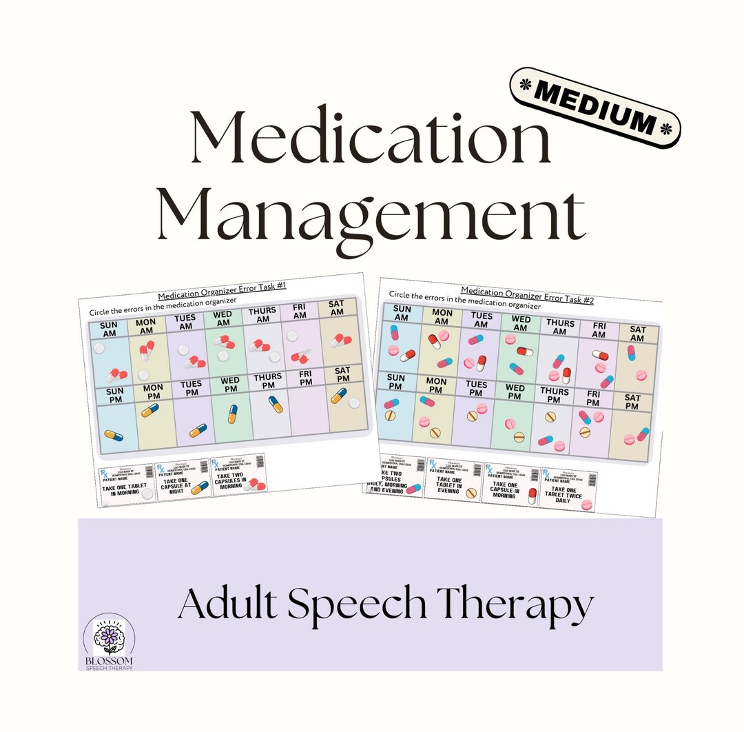 Functional Skills: Medication Organizer Medium - Etsy