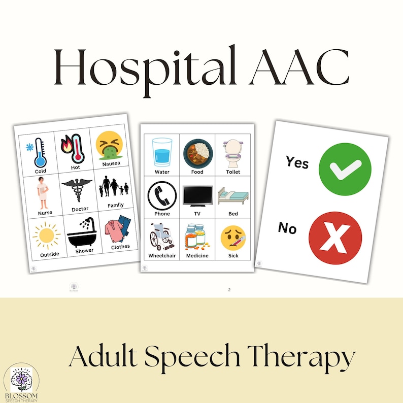 Hospital AAC Communication Board - Etsy