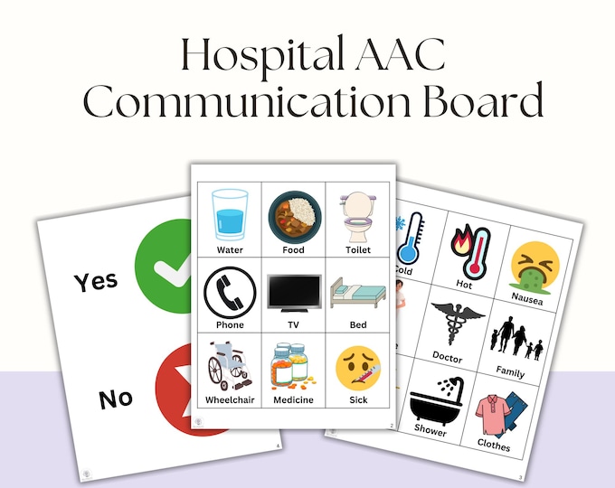Hospital AAC Communication Board - Etsy