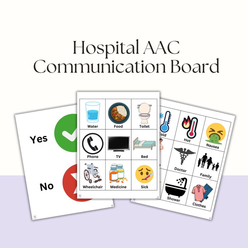 Hospital AAC Communication Board - Etsy