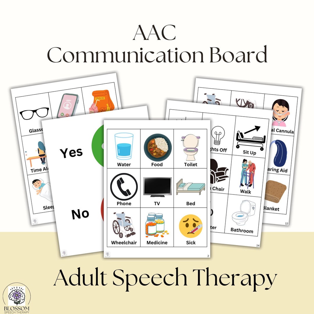 Aphasia AAC Communication Board, Extended hospital, SNF, Home Health ...