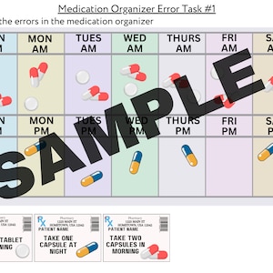 Functional Skills: Medication Organizer Bundle - Etsy