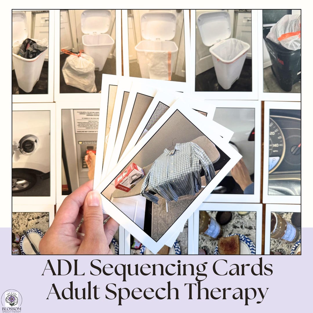 ADL Sequencing Cards: Adult Speech Therapy, Cognitive Skills- Physical ...