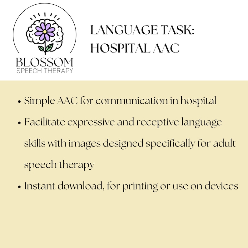 Hospital AAC Communication Board - Etsy