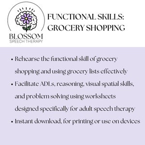 Functional Skills: Grocery Shopping - Etsy