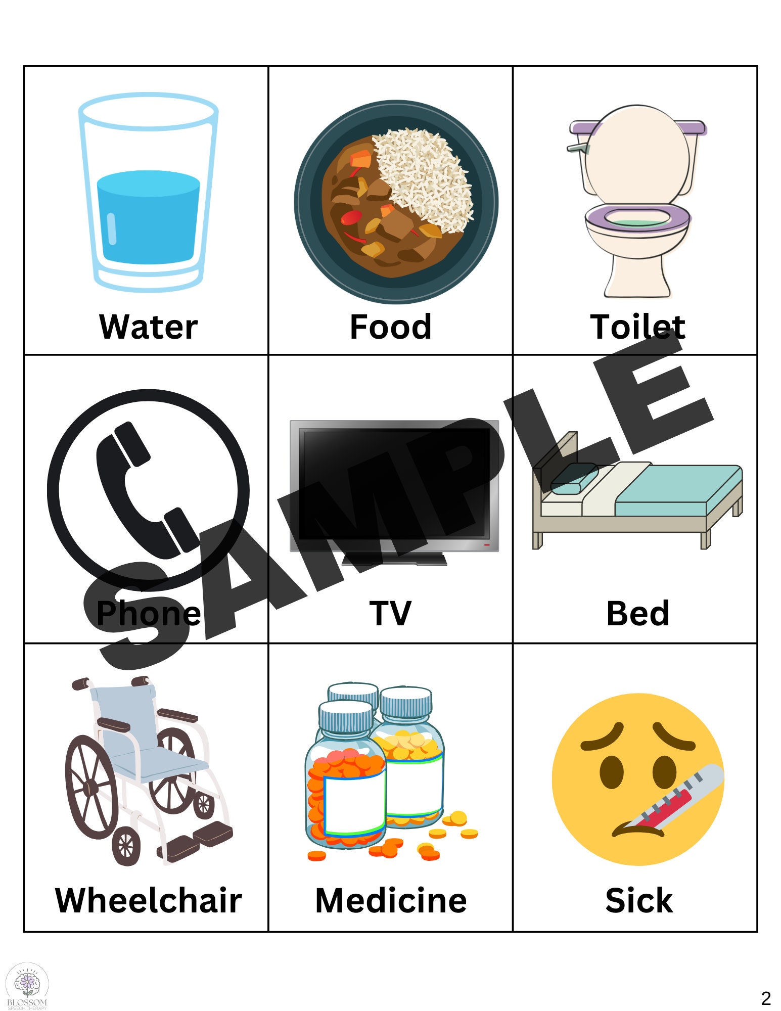 Hospital AAC Communication Board - Etsy