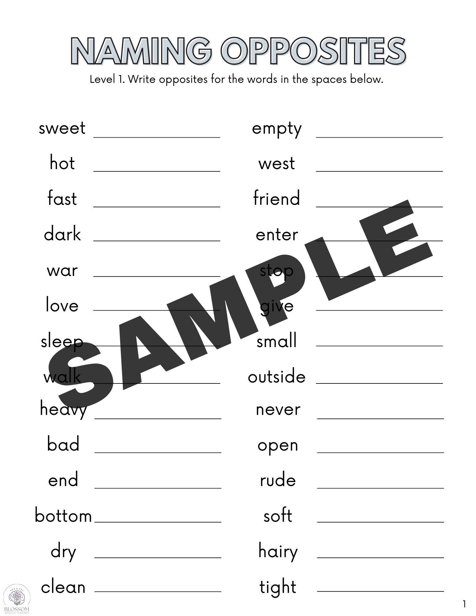 Aphasia: Opposites and Synonyms - Etsy