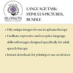 Aphasia Stimulus Pictures (bundle) - Etsy