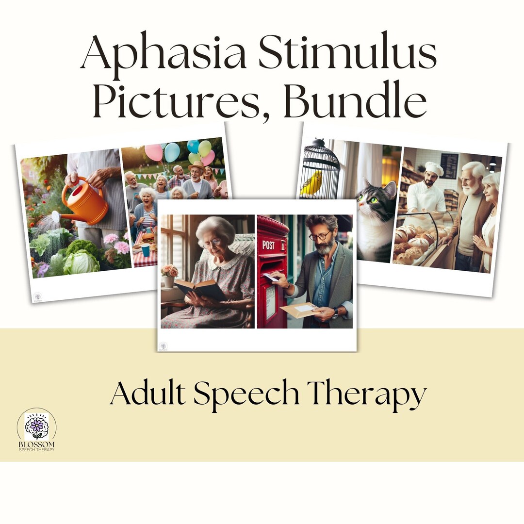 Aphasia Stimulus Pictures bundle - Etsy
