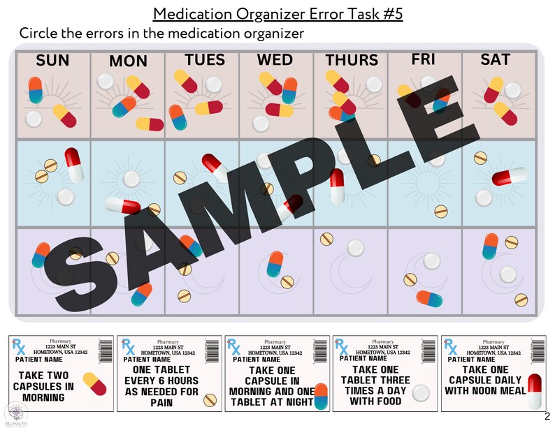 Functional Skills: Medication Organizer Bundle - Etsy