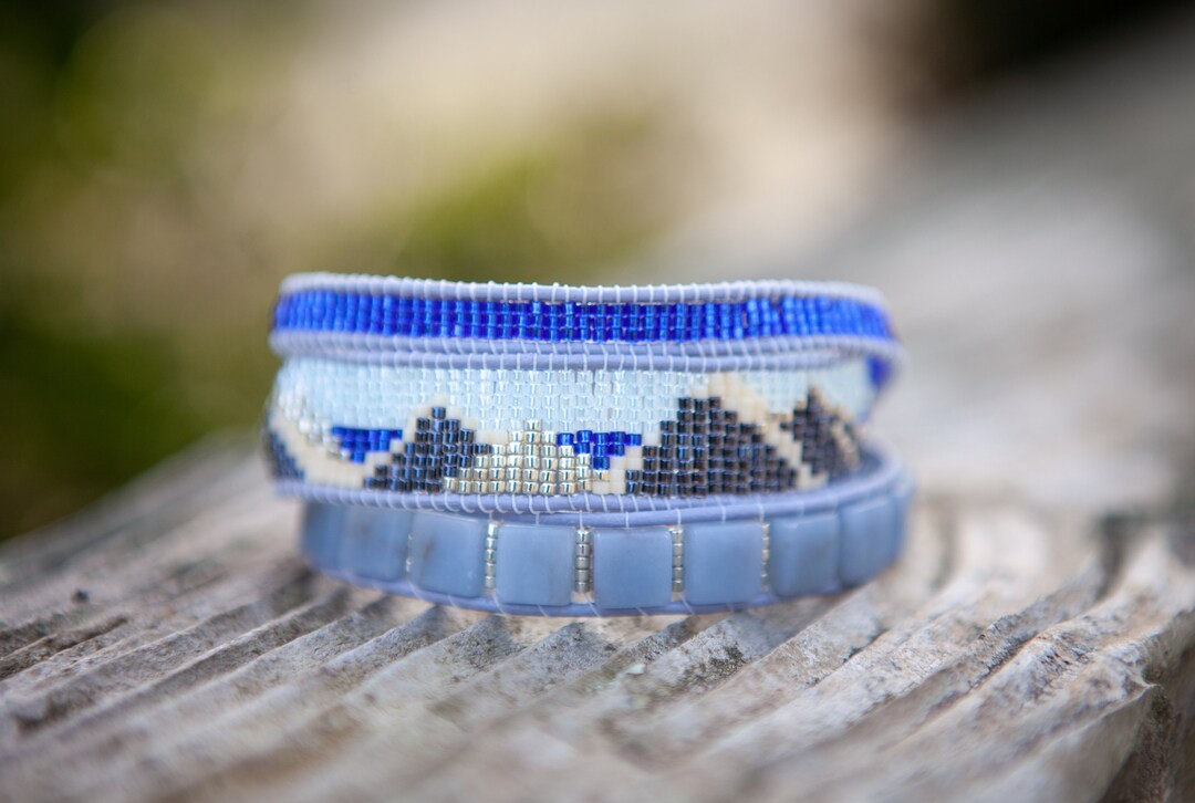 Lake Tahoe Inspired Blue and Gray Angelite and Crystal Boho Style ...