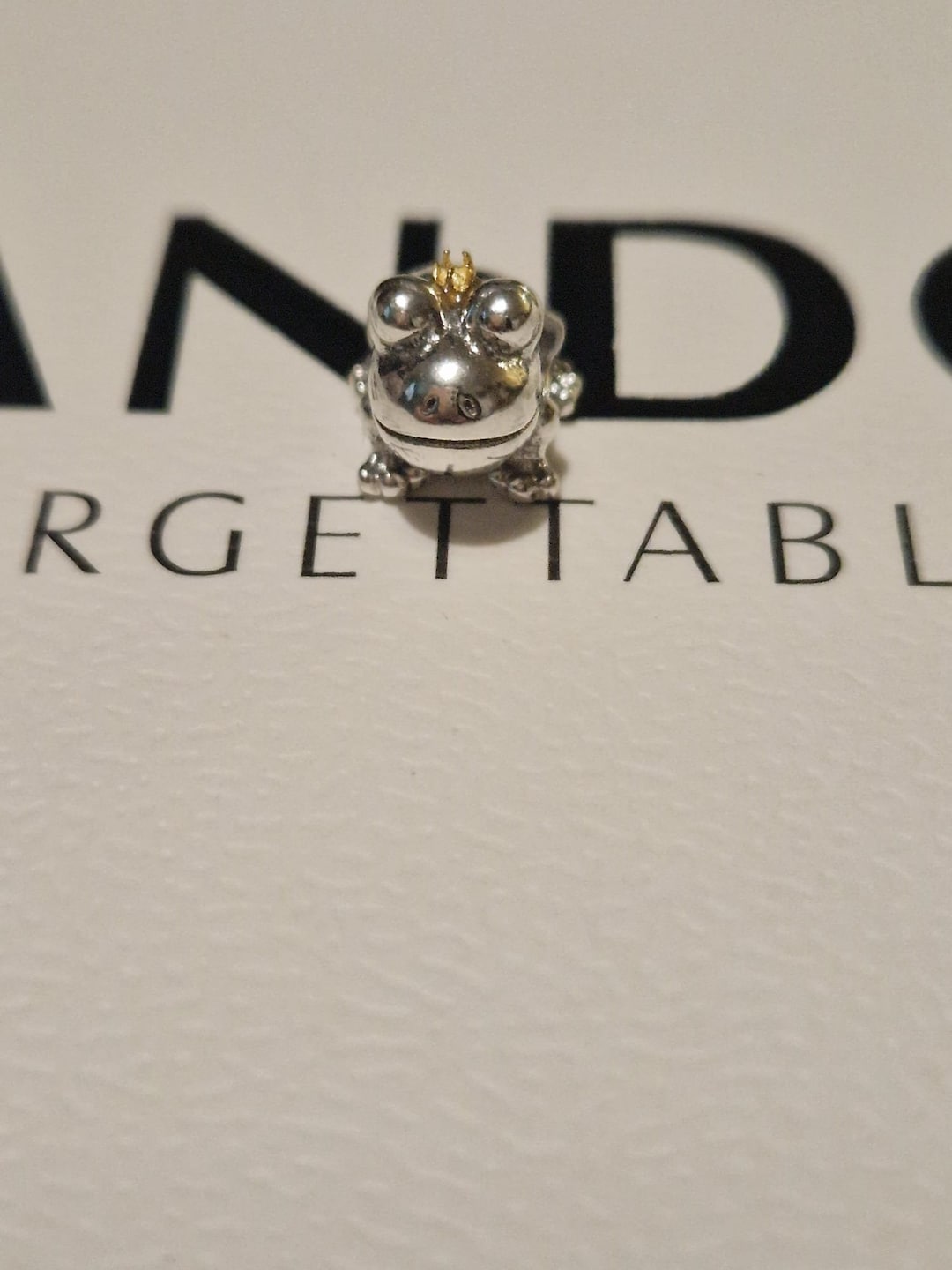 Pandora Authentic Two Tone Frog Prince Charm. DISCONTINUED. NEW. RARE ...