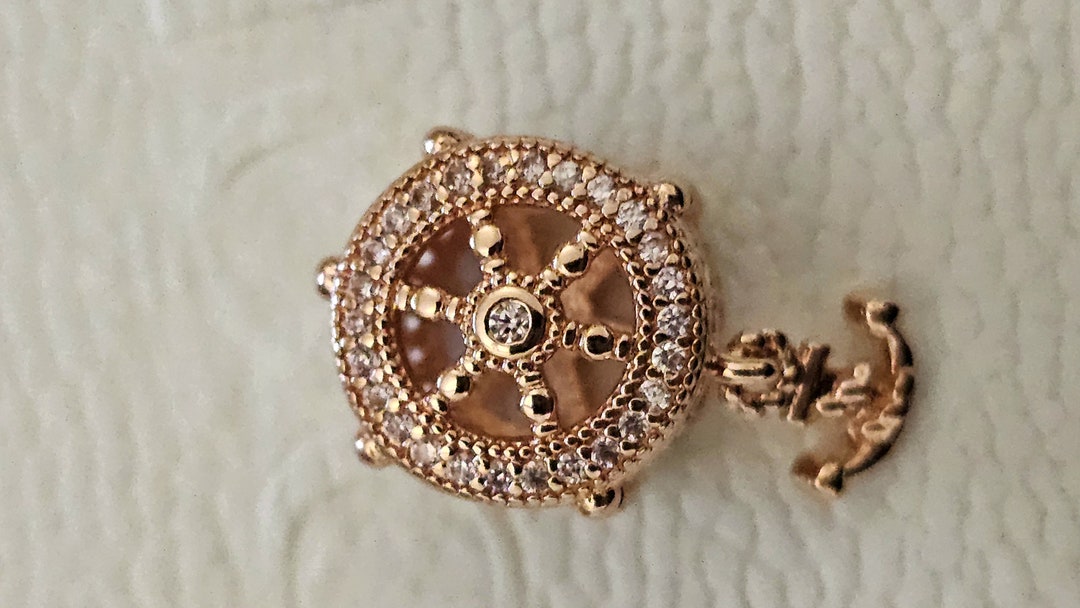 Pandora Authentic Rose Helm and Anchor Charm RARE - Etsy