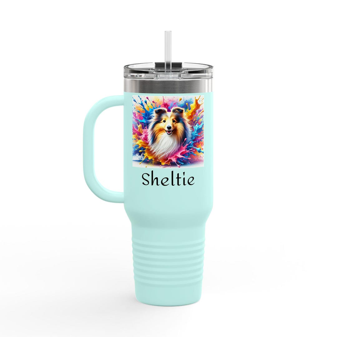 BEST SELLING SHELTIE Travel Coffee Mug Vibrant Colors Insulated ...