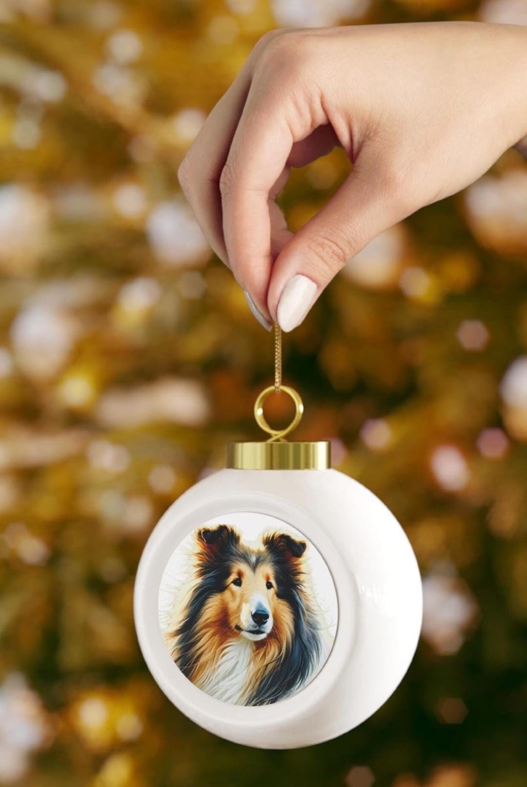 COLLIE Christmas BALL ORNAMENT Holiday Decor, Collie Lover Gift, Tree ...
