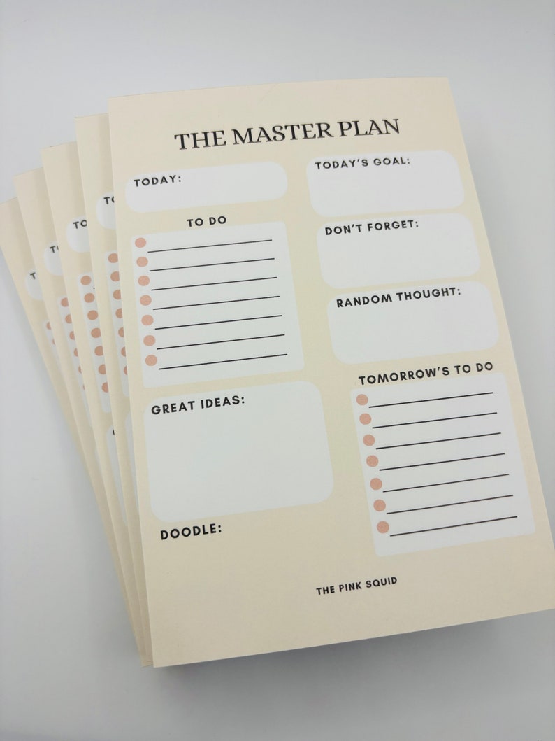 The Master Plan Notepad - Etsy