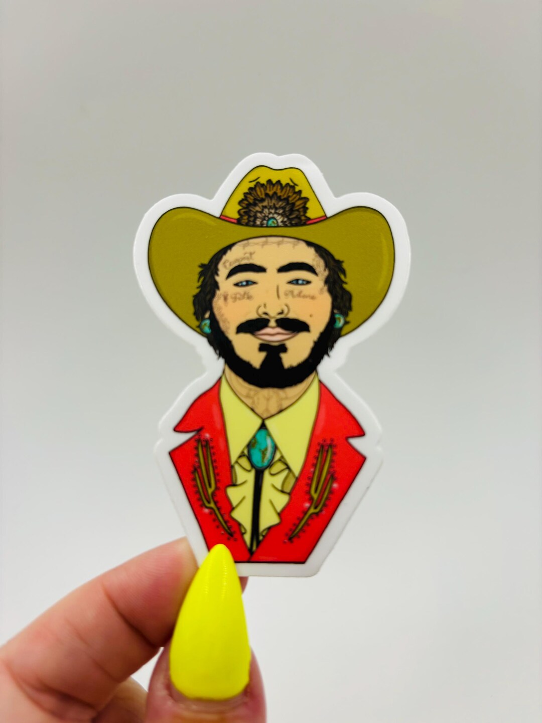 Western Post Malone Sticker - Etsy