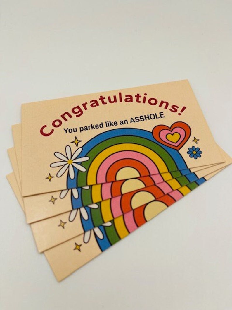 Congratulations Parking Cards - Etsy