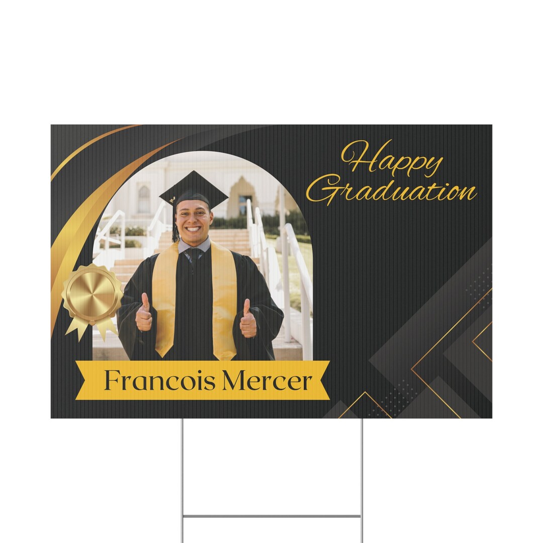 Custom Graduation Yard Sign, Class of 2024 Senior, Custom Name ...