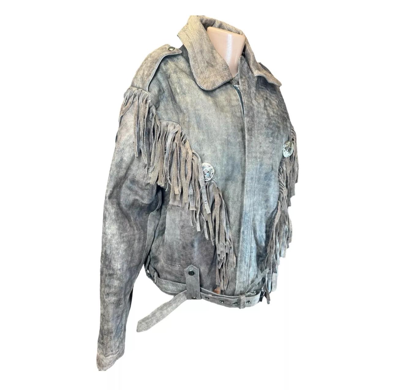 Mens Chopper Leather Jacket With Fringe Jacket Biker Jacket Motorcycle ...