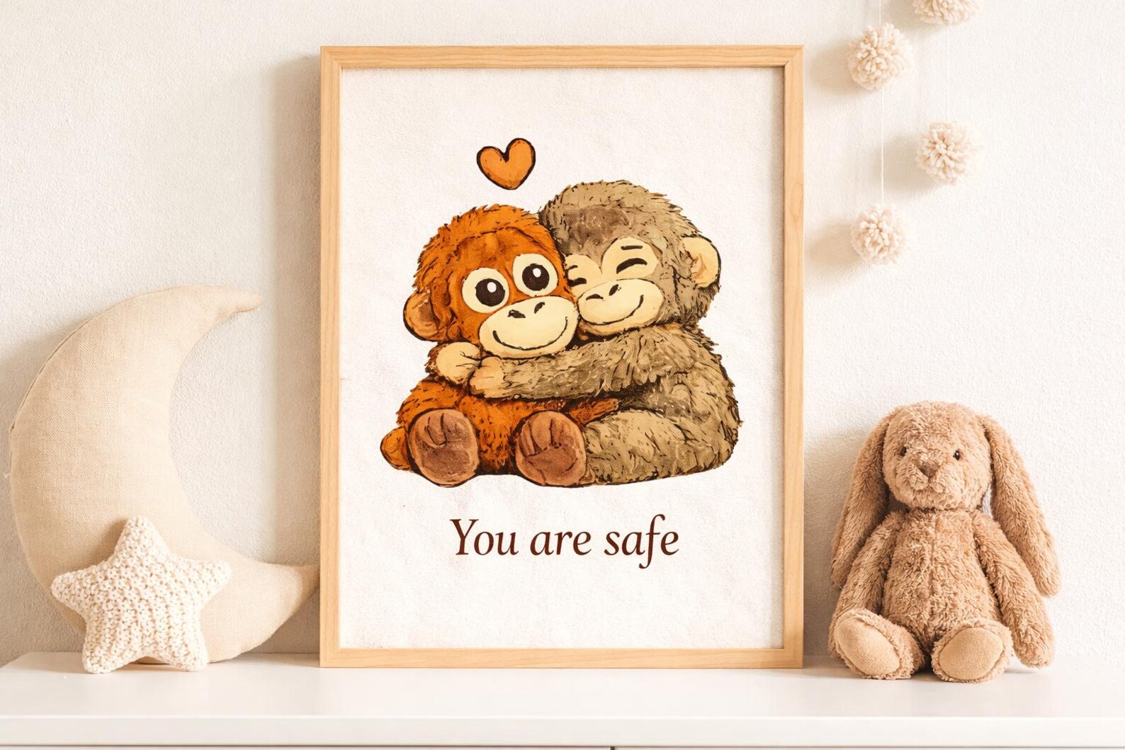 Punch Monkey Art PNG, Baby Monkey Watercolor Illustrations, Nursery ...