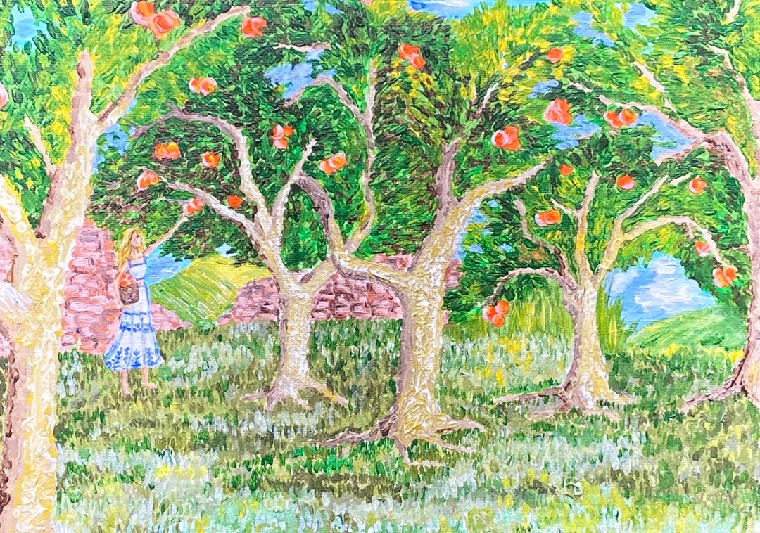 Orange Picker Print - Etsy