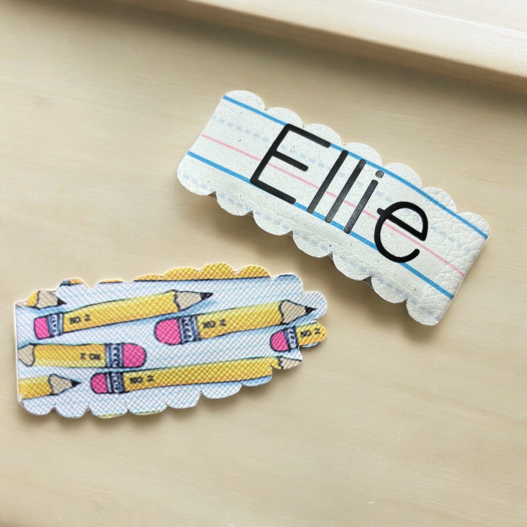 Back to School Hair, Name Hair Bow, Personalized School Bows, School ...