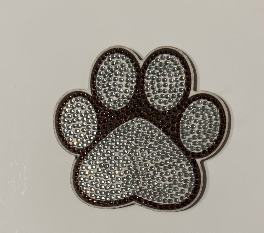 Handmade Completed Diamond Art Dog Paw Coaster. - Etsy