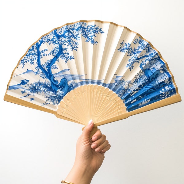Hand Painted Fan - Etsy UK