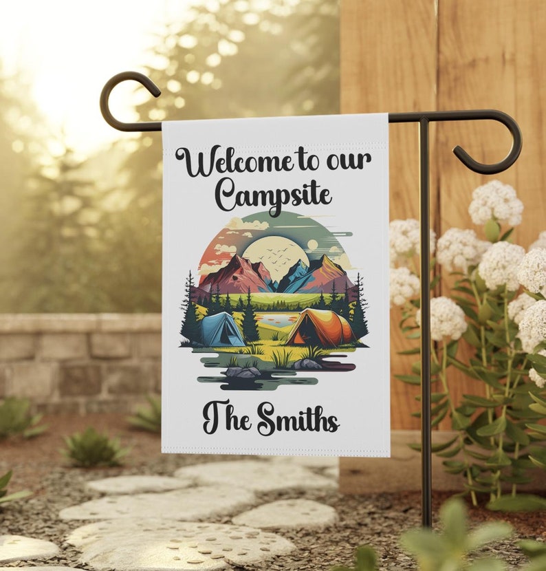 Personalized Camping Flag Custom Garden Banner Best Friend Gift Flag ...