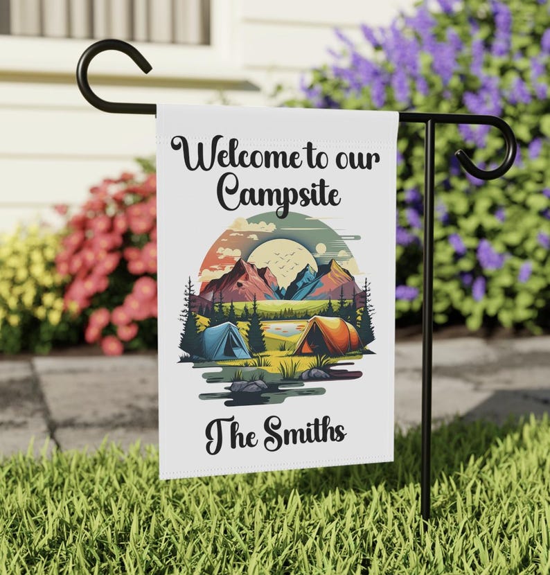 Personalized Camping Flag Custom Garden Banner Best Friend Gift Flag ...
