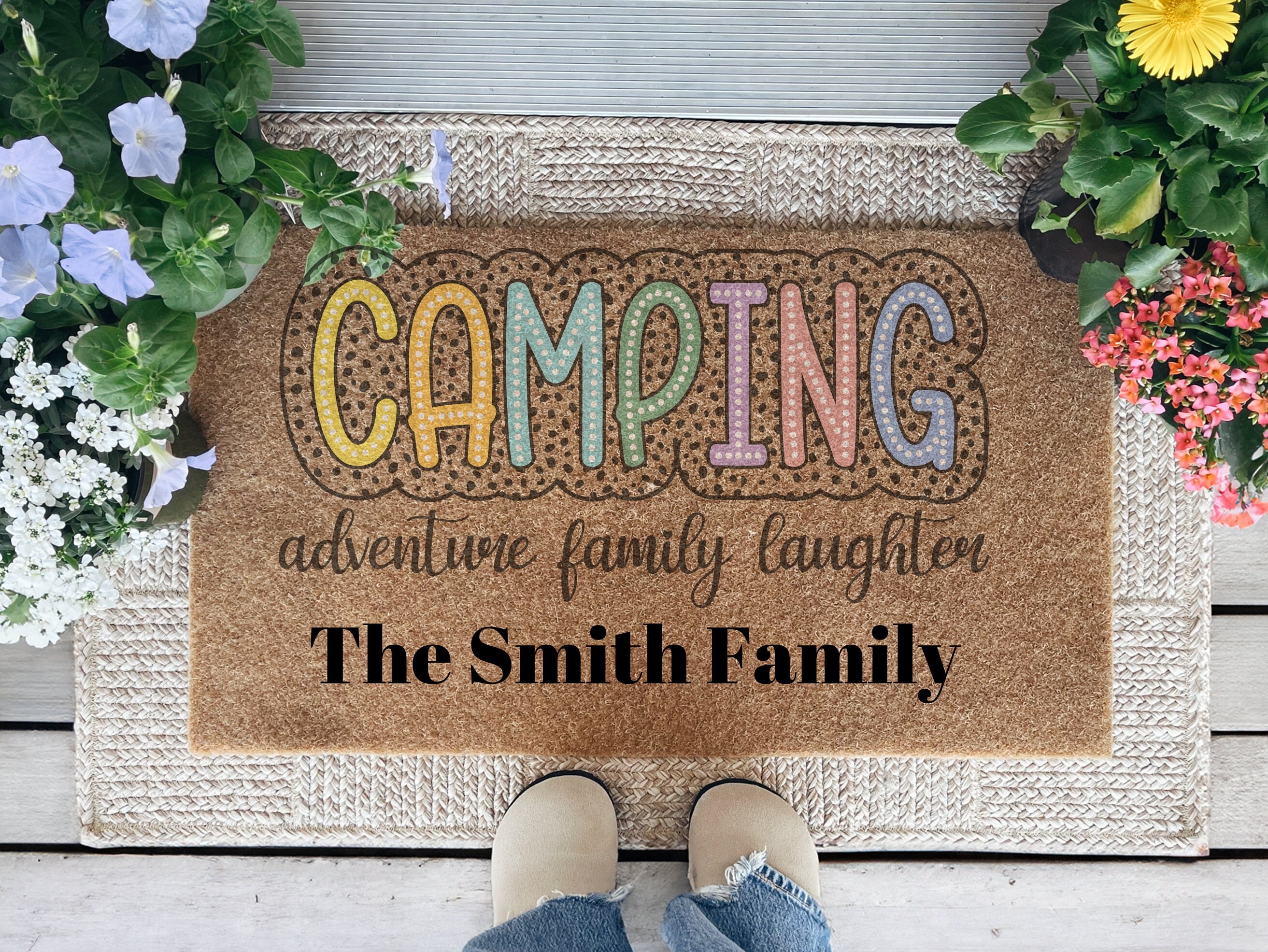 Camping Rug Personalised Camper Rug Family Vacation Camping Rug Friend ...