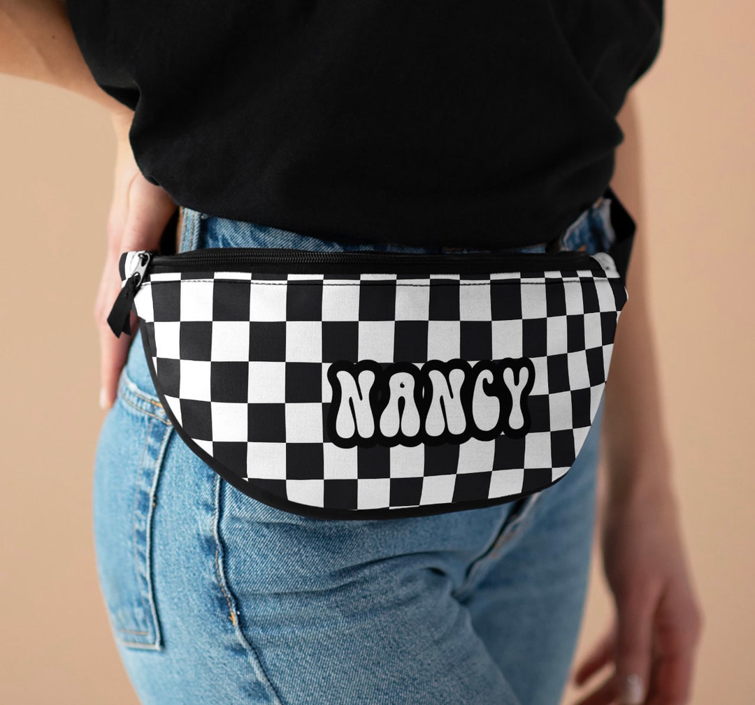 Personalized Checkered Travel Fanny Pack Friend Gift Bag Mom Dad Gift ...