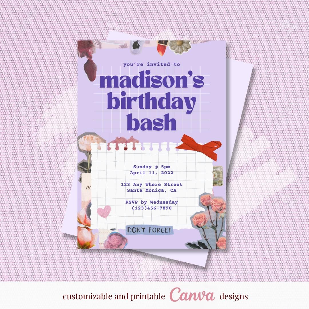 90’s Zine Invitation | Birthday Invite, 90s Theme Party, Zine Magazine ...