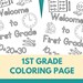 1st Grade Coloring Page for Student Back to School Activity Instant ...