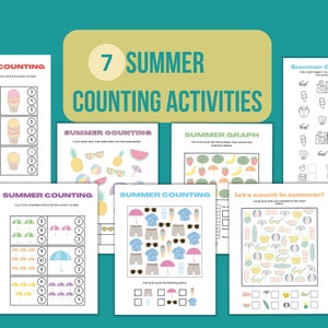 Summer Counting Activities for Kids Instant Download Activities Summer ...