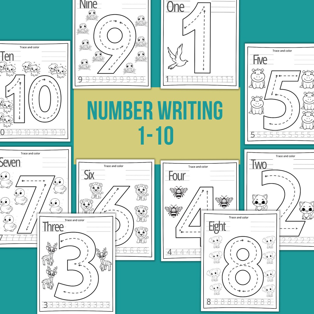 Number Handwriting Practice for Preschool Math Skills Printable for ...