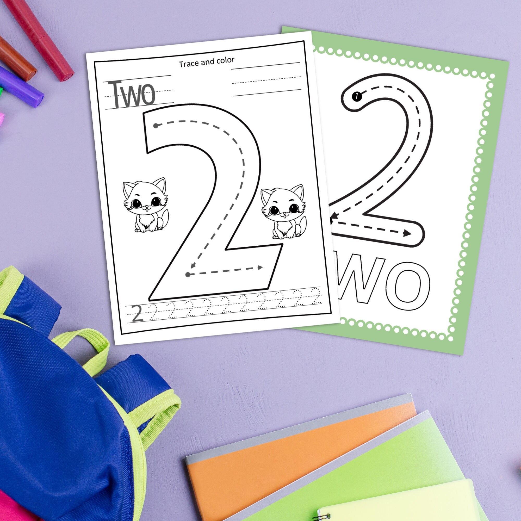 Number Tracing Worksheets for Preschool Handwriting Practice Printable ...