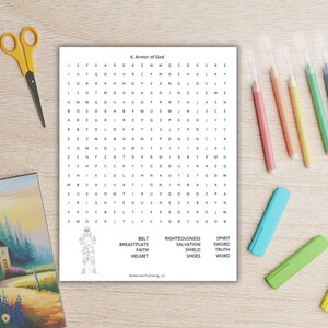 Biblical Word Search for Kids Instant Download Homeschool Activities ...