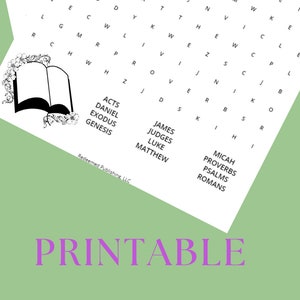 Biblical Word Search for Kids Instant Download Homeschool Activities ...