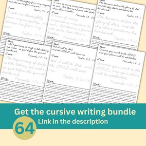 Proverbs Cursive Writing for Kids Scripture Memory Activity for ...