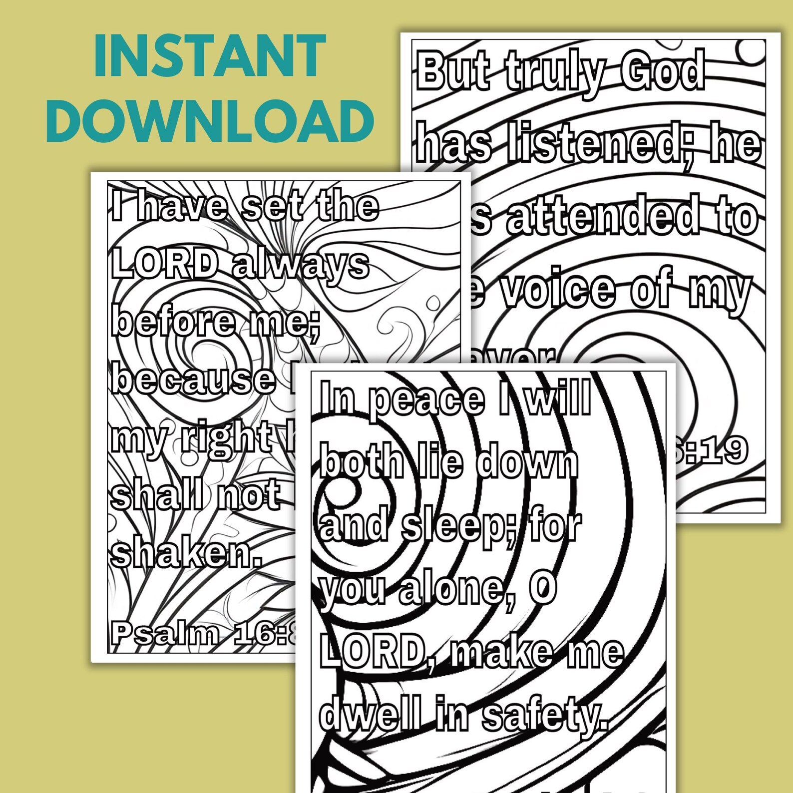 Bible Verse Coloring Pages for Kids Psalms Scripture Memory Verses for ...