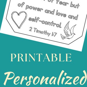 Personalized Scripture Coloring Page for Kids Bible Verse Memory ...