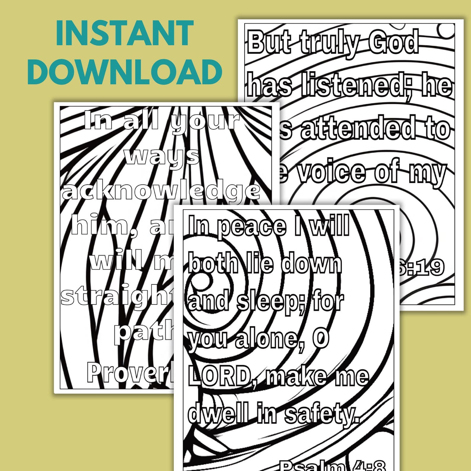 Bible Verse Coloring Bundle for Kids Scripture Memory Verses Printable ...