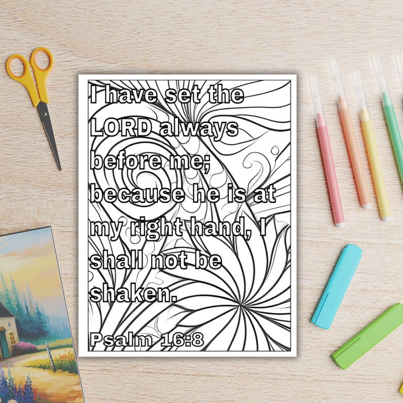 Bible Verse Coloring Pages for Kids Psalms Scripture Memory Verses for ...