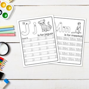Alphabet Tracing Worksheets for Homeschool Instant Download Activities ...