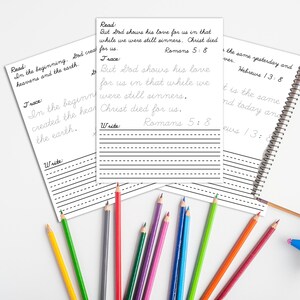 Cursive Bible Verse Tracing Activities for Homeschool Students ...